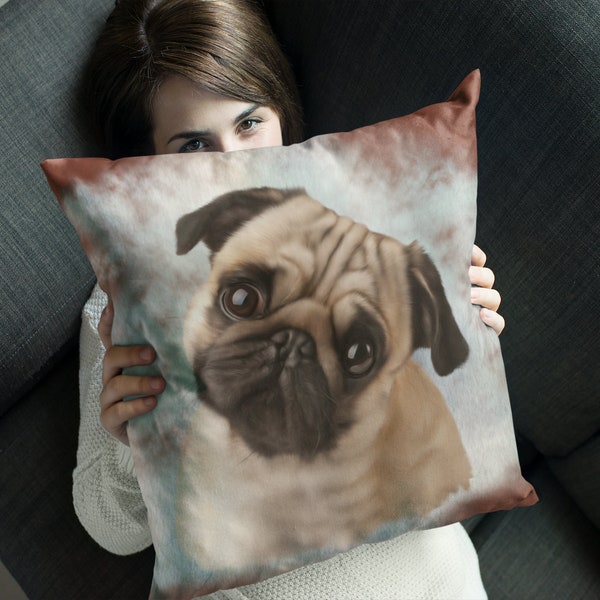 Pug Pillow - Etsy