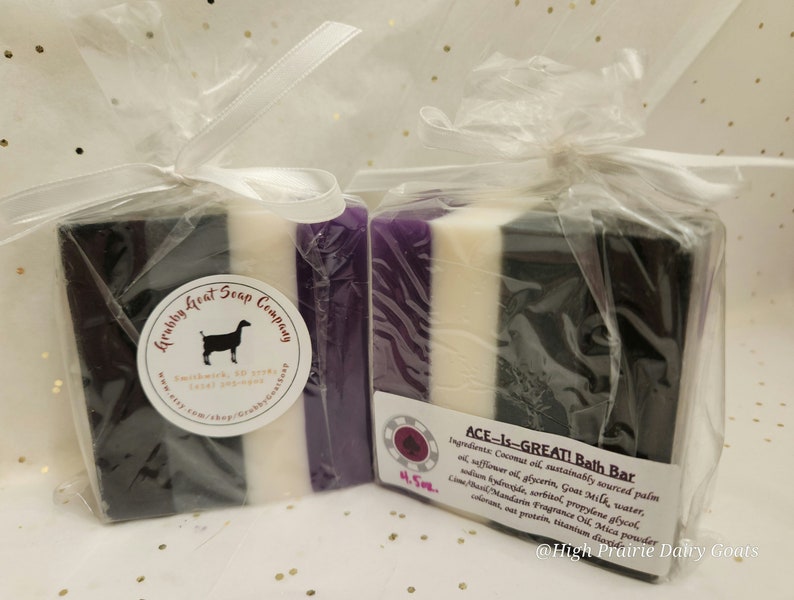 ACE Asexual Pride Flag Goat Soap LGBTQ Personal Self Care Bath and Body ...