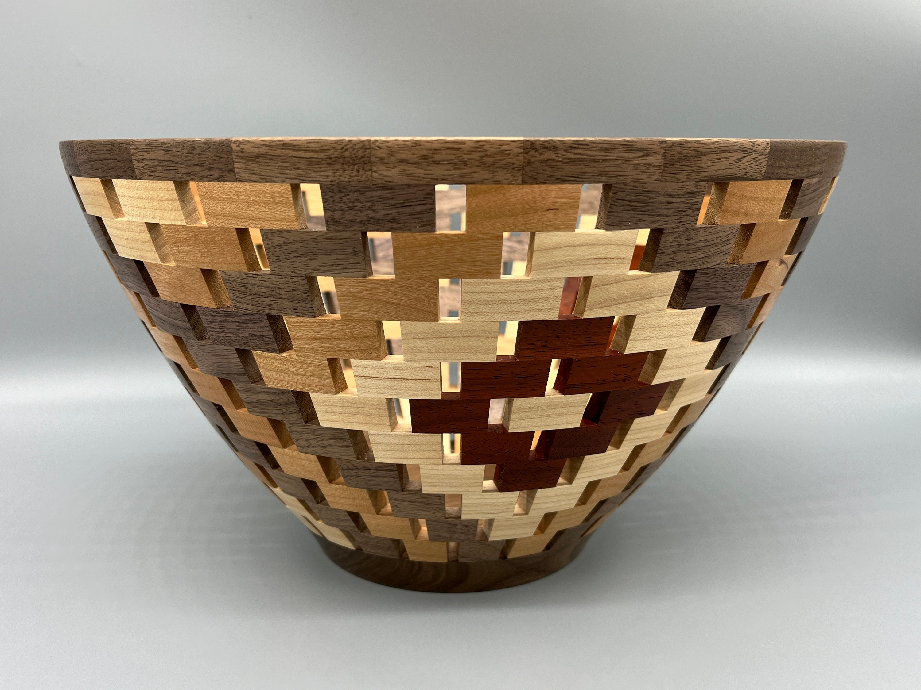 Open Segment Bowl - Maple, Walnut, Cherry and Padauk - Etsy