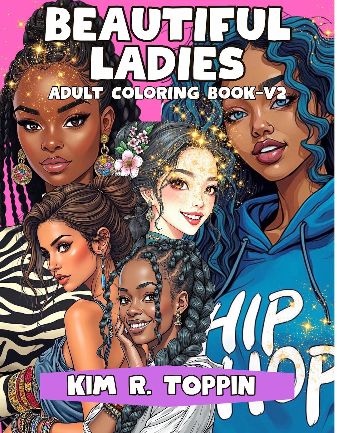 Beautiful Ladies Adult Coloring Book V2 - Etsy