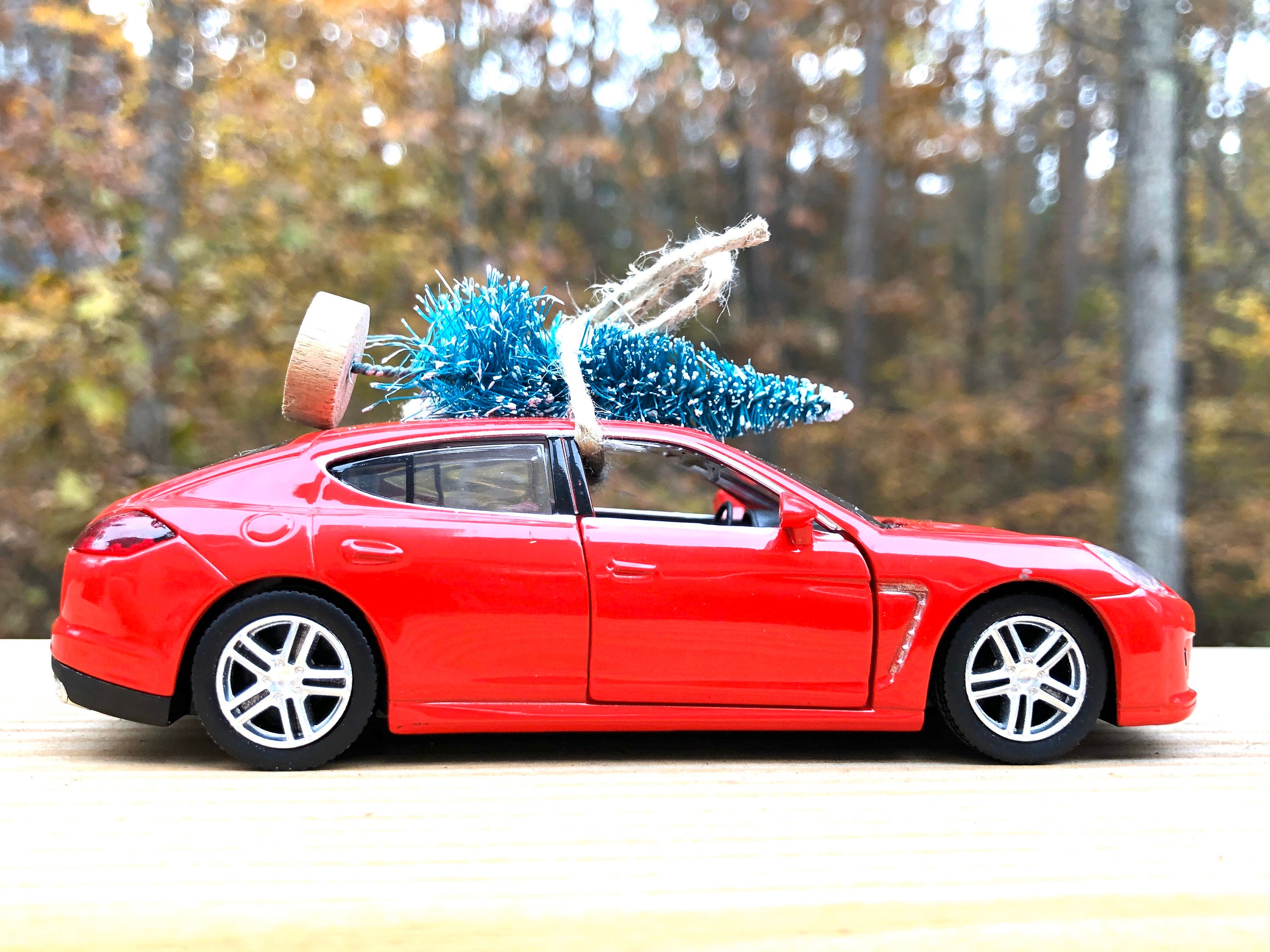 Porsche Panamera Turbo With Christmas Tree Porsche Christmas - Etsy