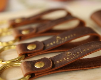 Leather Key Ring - Etsy