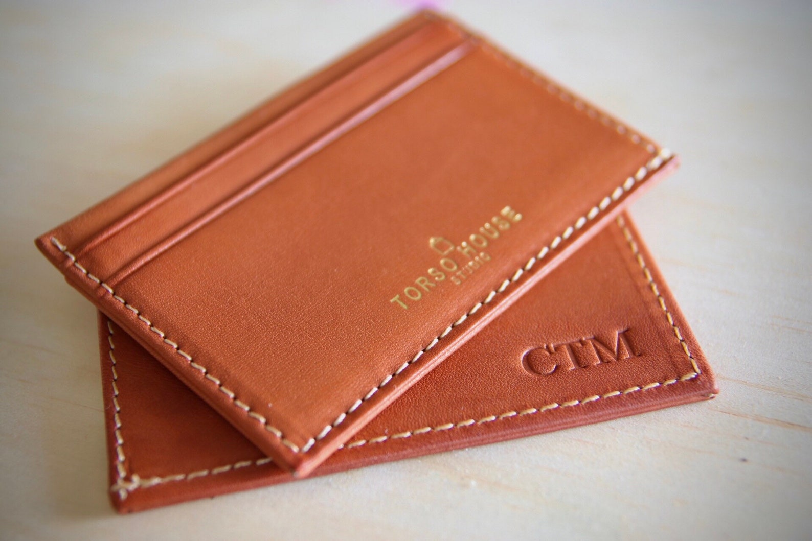 Personalized Slim Leather Wallet Monogrammed - Etsy