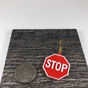 Mini Stop Sign Earrings Light Weight Durable 3D Abyss Cute - Etsy