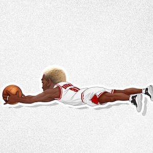 Dennis Rodman Diving Poster - Etsy