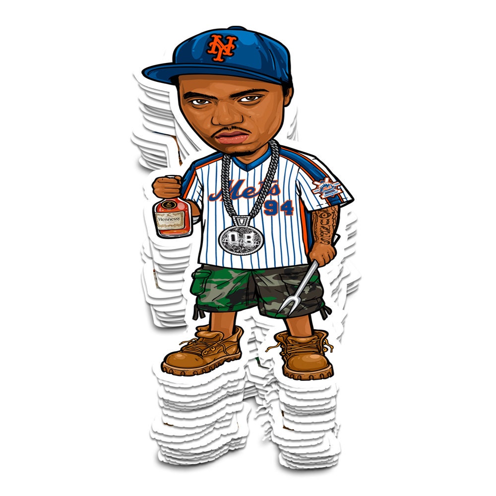 Nas Sticker Live From The BBQ Rap Caricature | Etsy