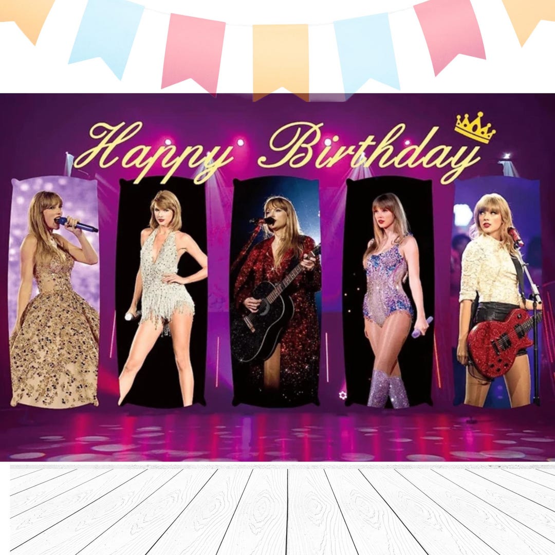 Taylor Swift-themed Birthday Banner in My Birthday Era Swift Party ...