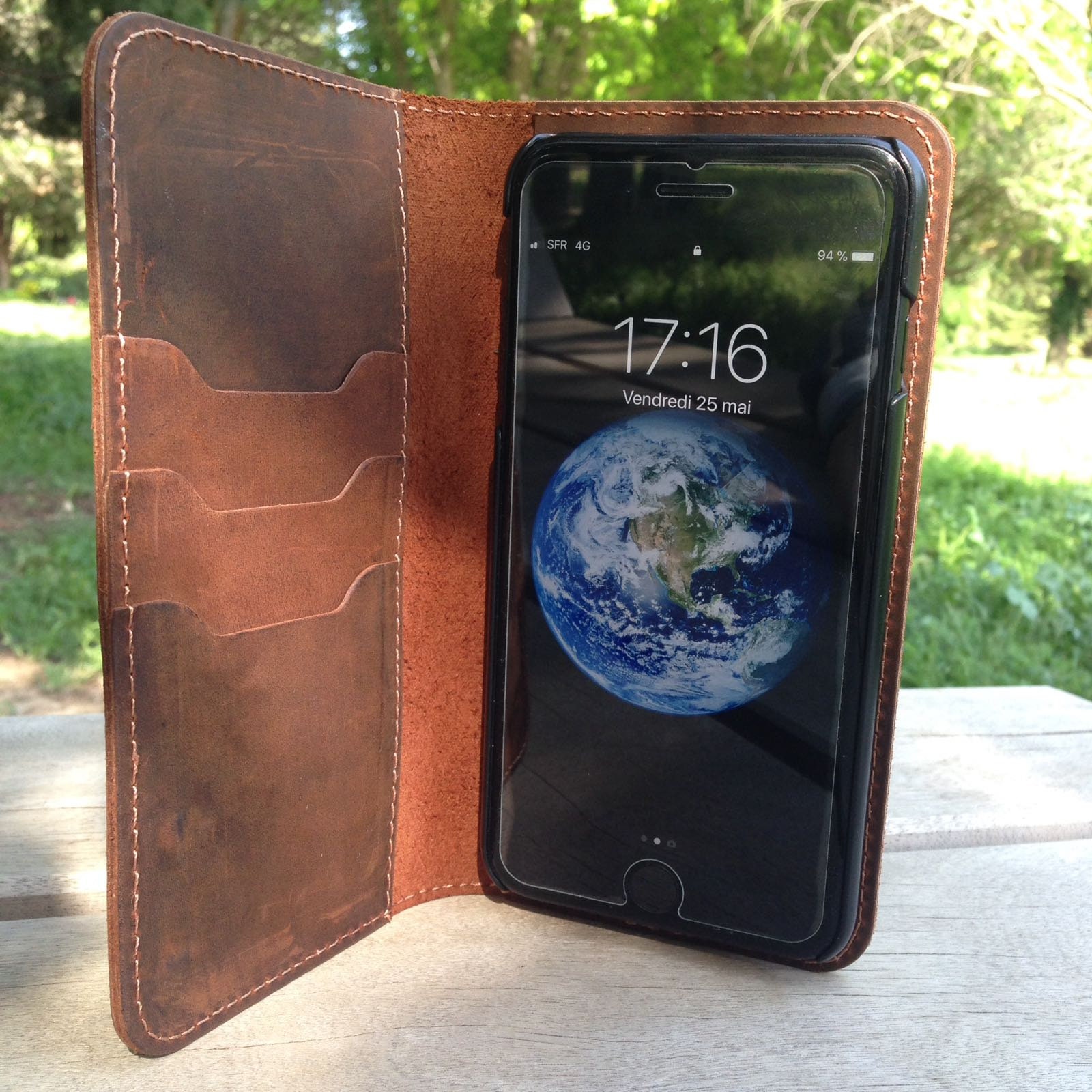 IPhone 6 s Plus cas, iPhone 6 s Plus étui en cuir, Folio Flip Housse ...