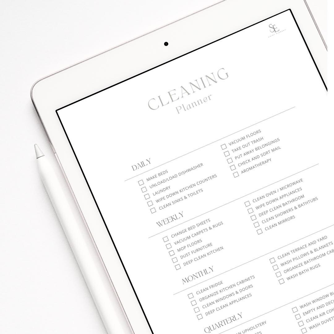 Home Routine Cleaning Schedule Printable, Gentle Household Planner ...