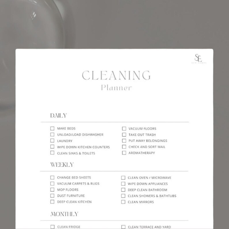 Home Routine Cleaning Schedule Printable, Gentle Household Planner ...