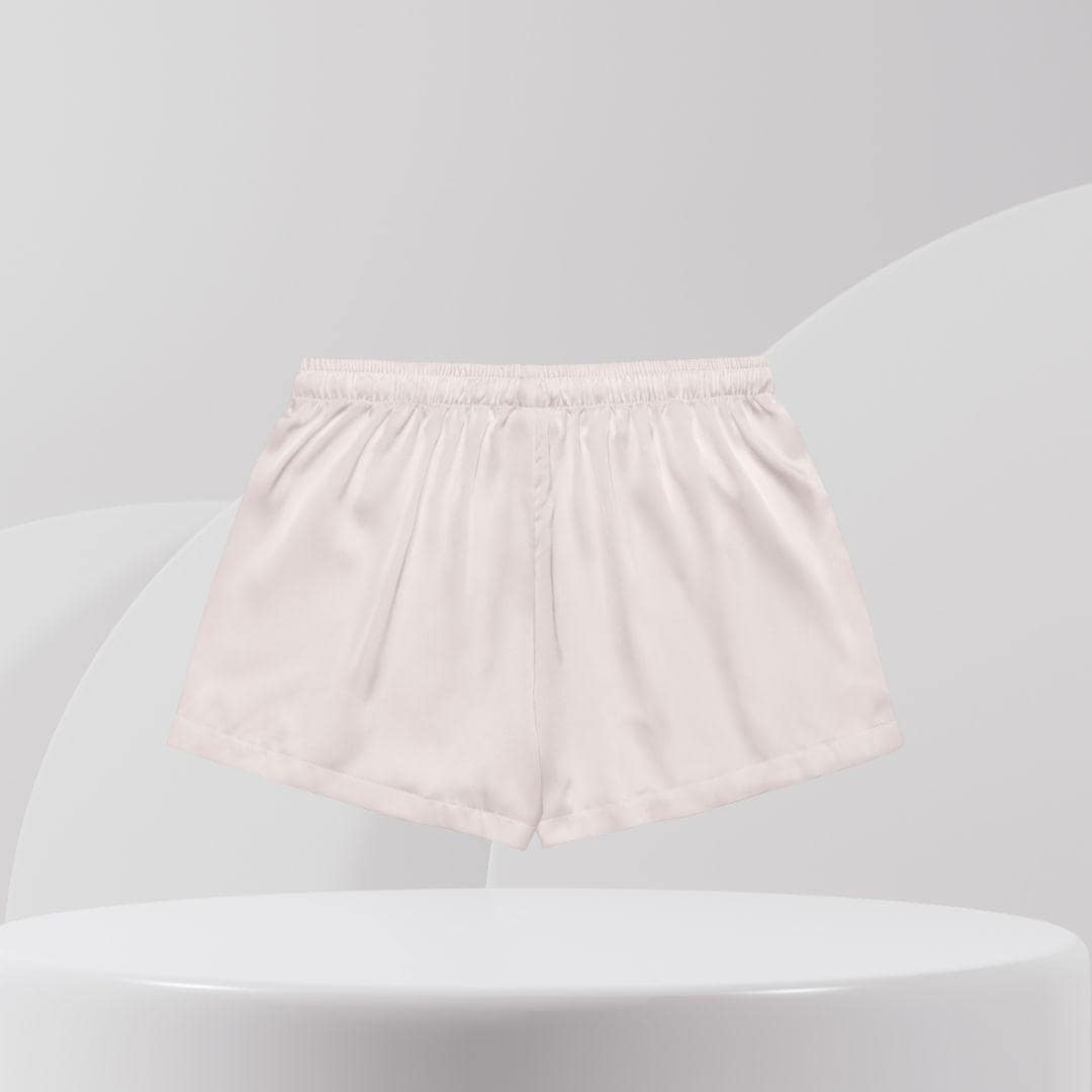Neutral Satin Pajama Shorts Women, Soft Sleep Shorts, Soft Lounge ...