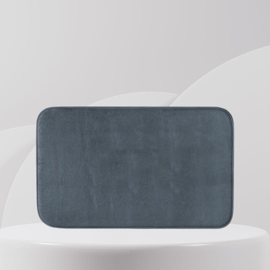 Blue Salt Memory Foam Bath Mat – Soft Spa-inspired Bathroom Rug – Non ...