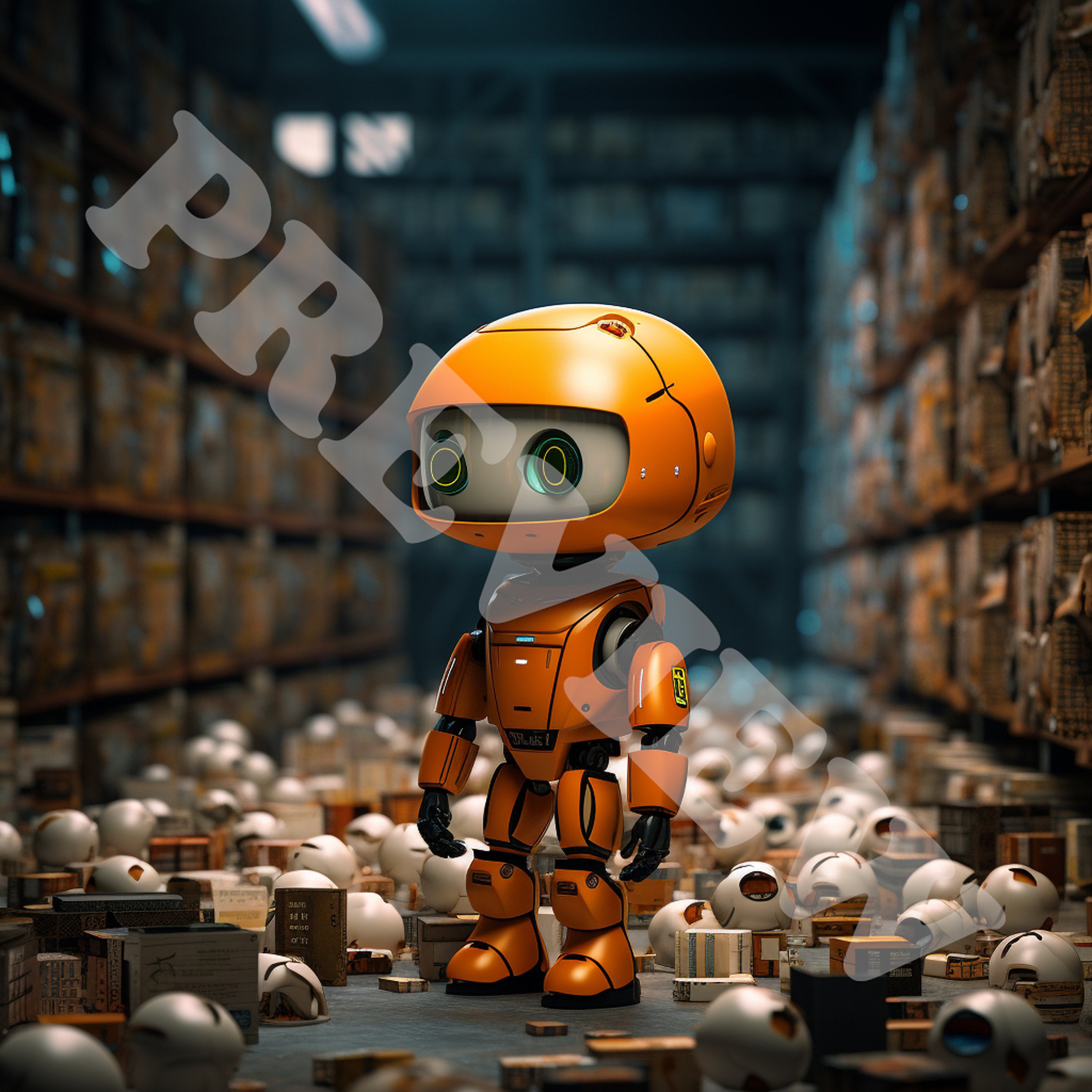 Robot Digital Art - Instant Download - Etsy