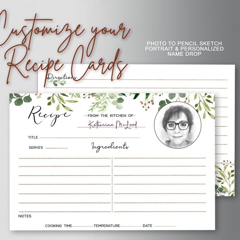 Personalized Recipe Cards - Etsy