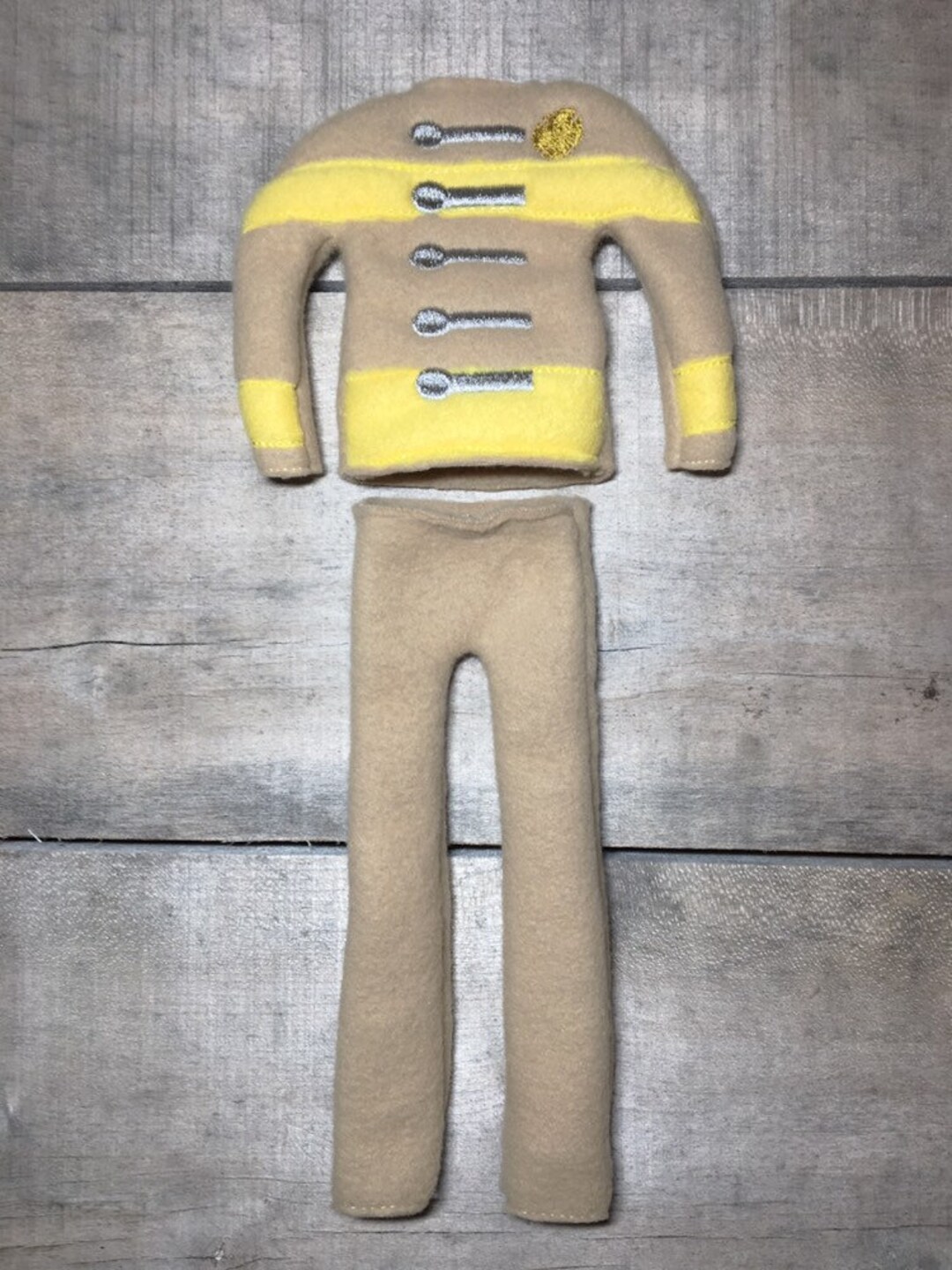 Elf Fireman Costume/elf Uniform/holiday Elf Sweater/12" Doll Costume ...