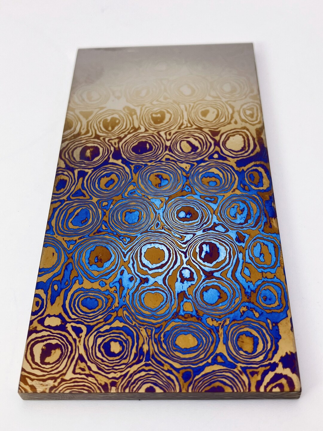 Mokume Titanium Plate, Tidamascus Plate, Pattern Titanium, Raindrop ...
