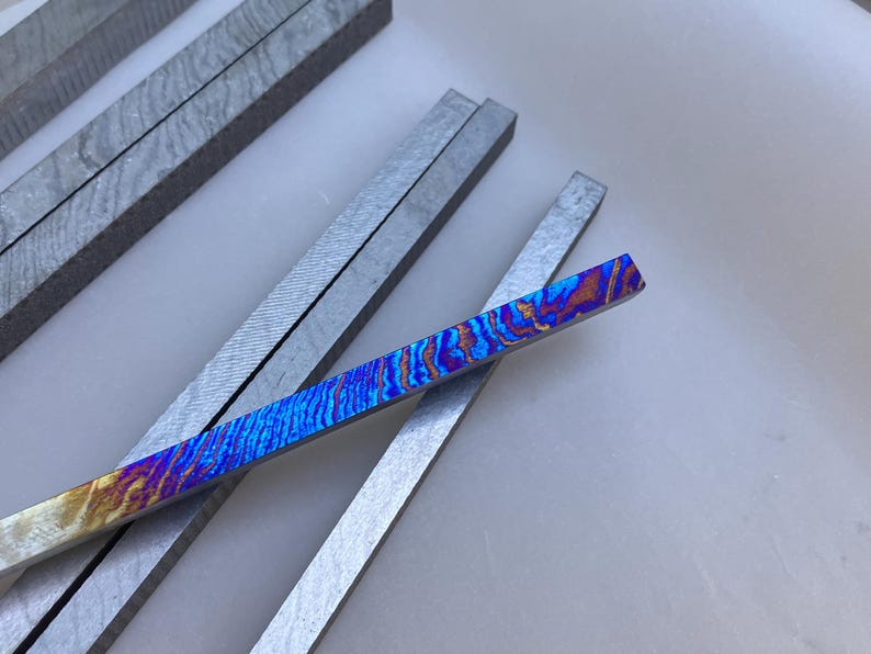 Tidamascus Rectangular Bar, Approx. 6mm / 8mm / 10mm Thickness × 400mm ...