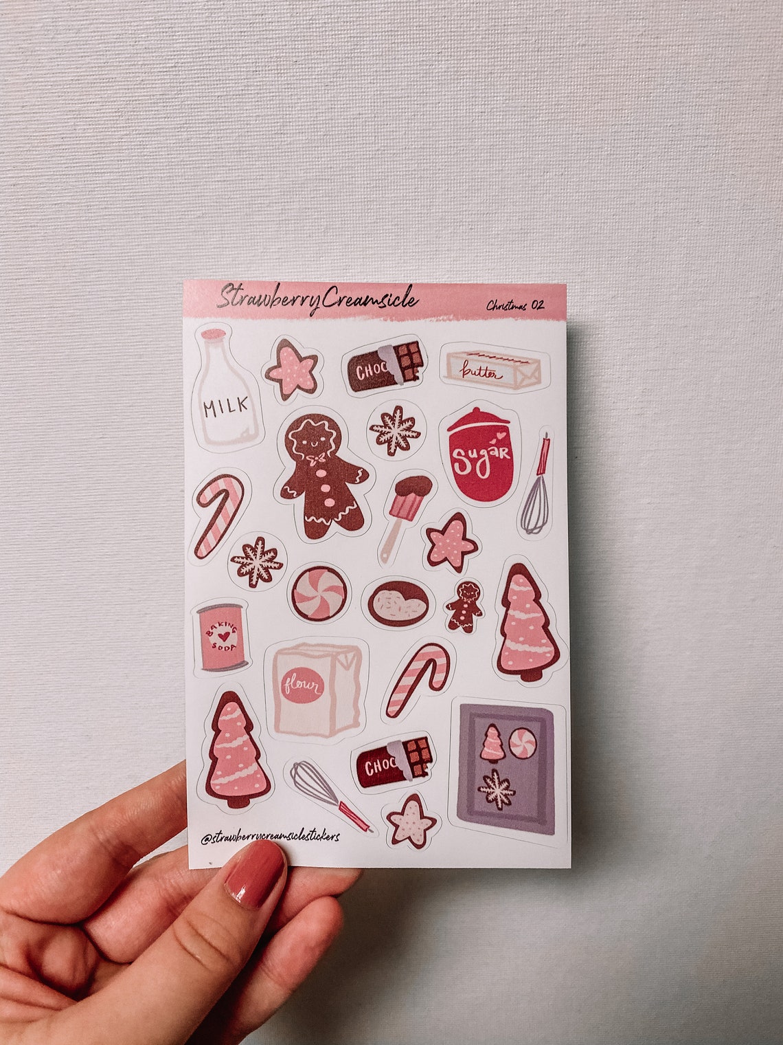 Christmas Cookie Sticker Sheet Baking Stickers Christmas | Etsy