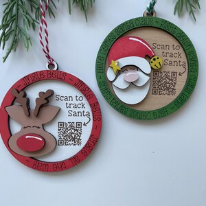 Santa Tracker Ornament, QR Code Santa Tracker, Norad Santa Tracker ...