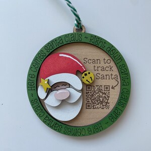 Santa Tracker Ornament, QR Code Santa Tracker, Norad Santa Tracker ...