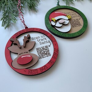 Santa Tracker Ornament, QR Code Santa Tracker, Norad Santa Tracker ...