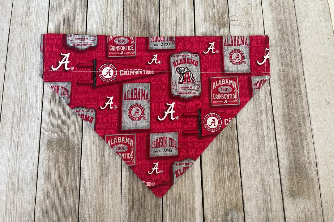Alabama Crimson Tide Dog Bandana Over the Collar, College Football ...