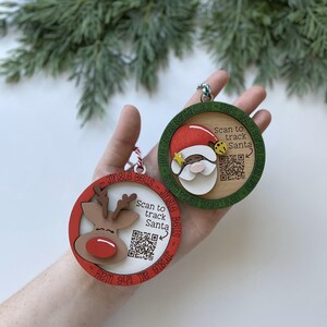 Santa Tracker Ornament, QR Code Santa Tracker, Norad Santa Tracker ...