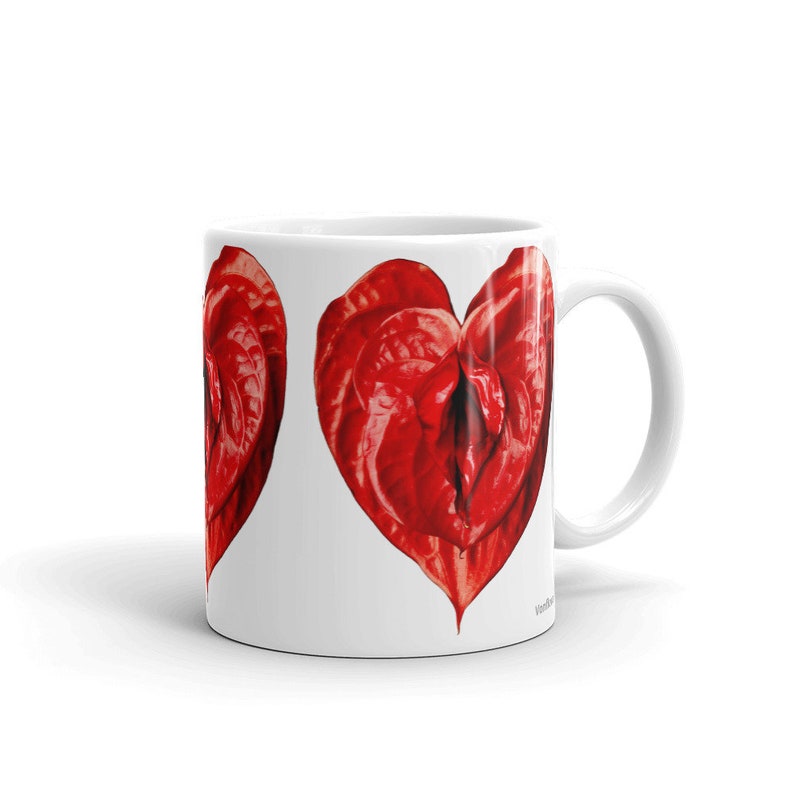 Vonflora Eroflowers Anthurium Heart Mug Suggestive Flower - Etsy