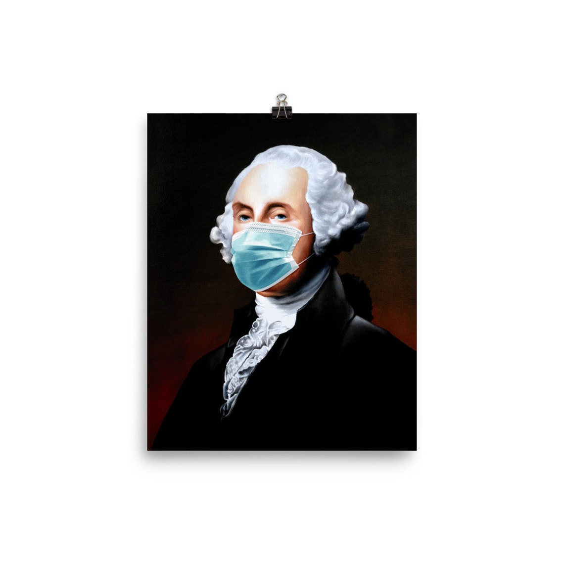George Washington With Mask Print Poster Wall Art - Etsy