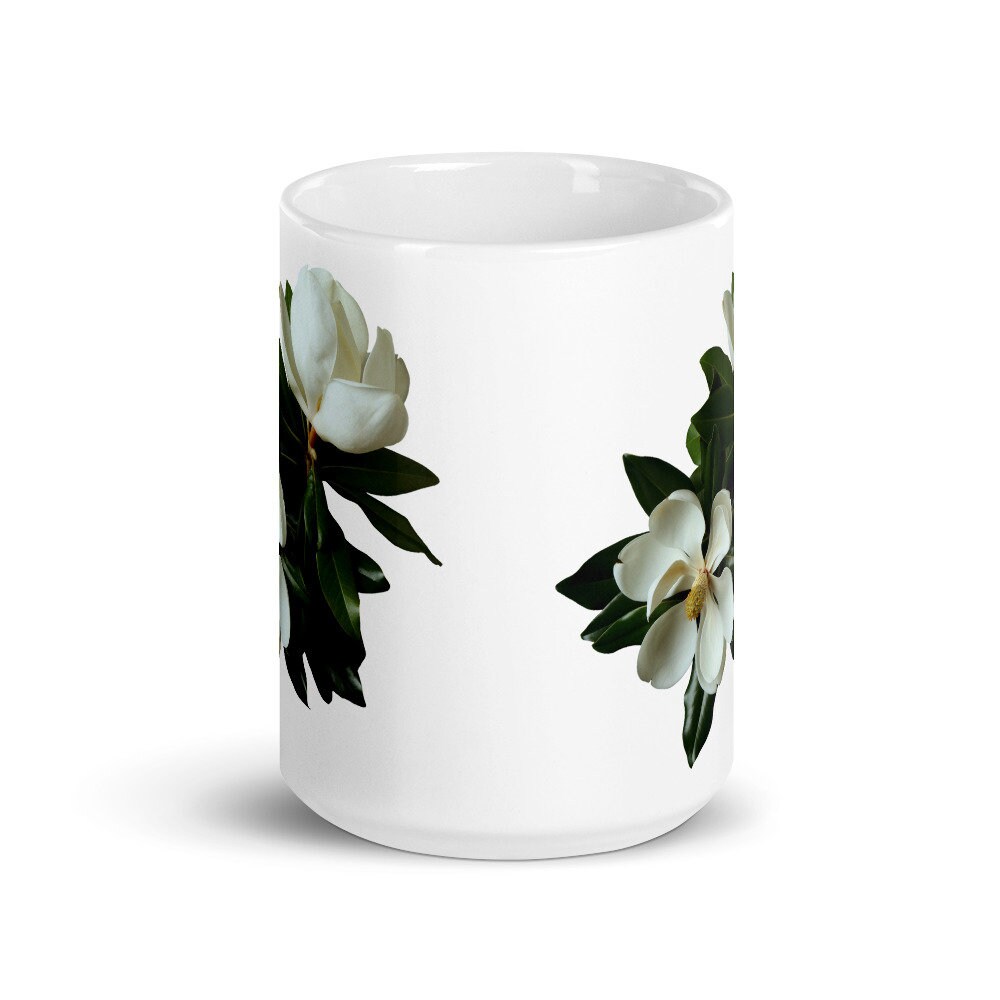 Magnolia Mug Magnolia Coffee Mug Floral Cup Flower Mug - Etsy