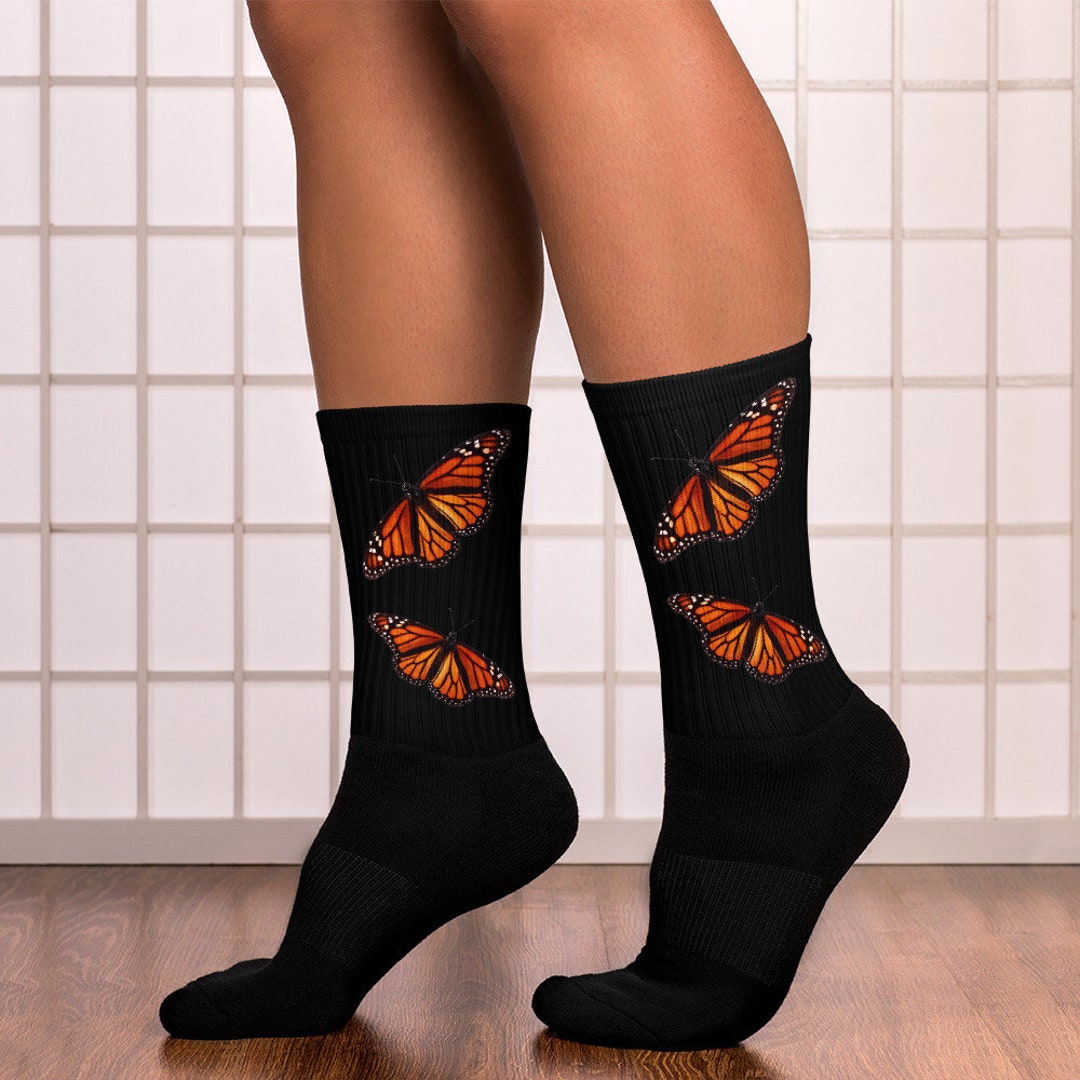 Butterfly Socks Monarch Butterfly Socks - Etsy