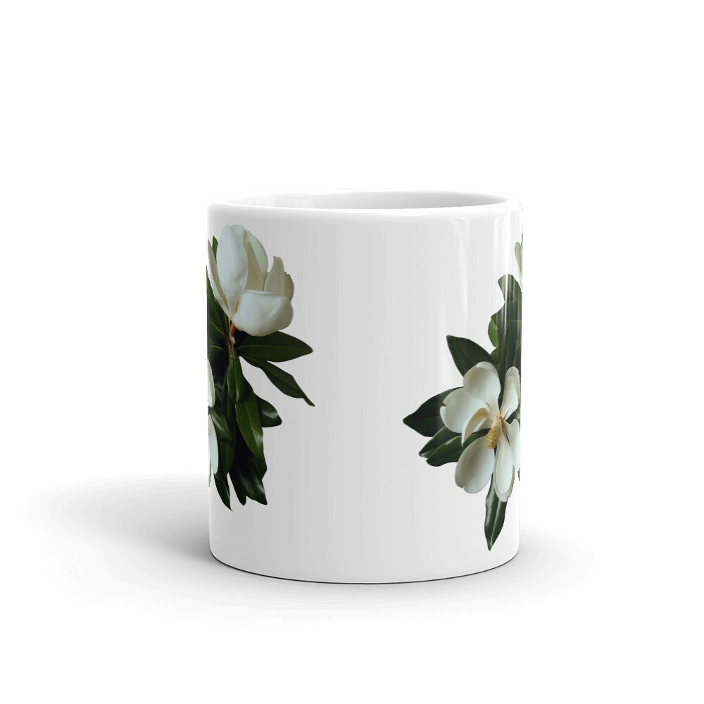 Magnolia Mug Magnolia Coffee Mug Floral Cup Flower Mug - Etsy