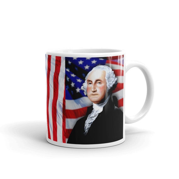 George Washington Mug US Flag Patriotic Mug American Flag Mug | Etsy