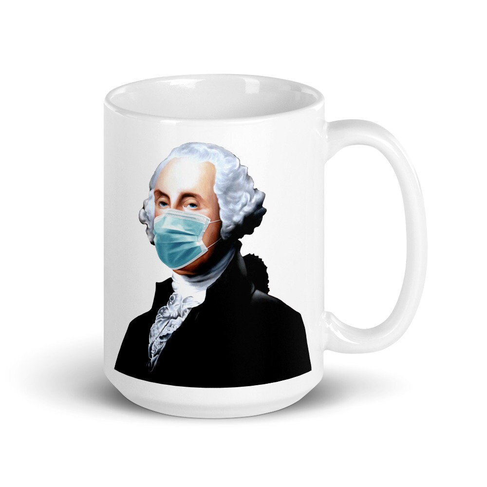 George Washington Mug Washington Face Mask Mug Washington - Etsy