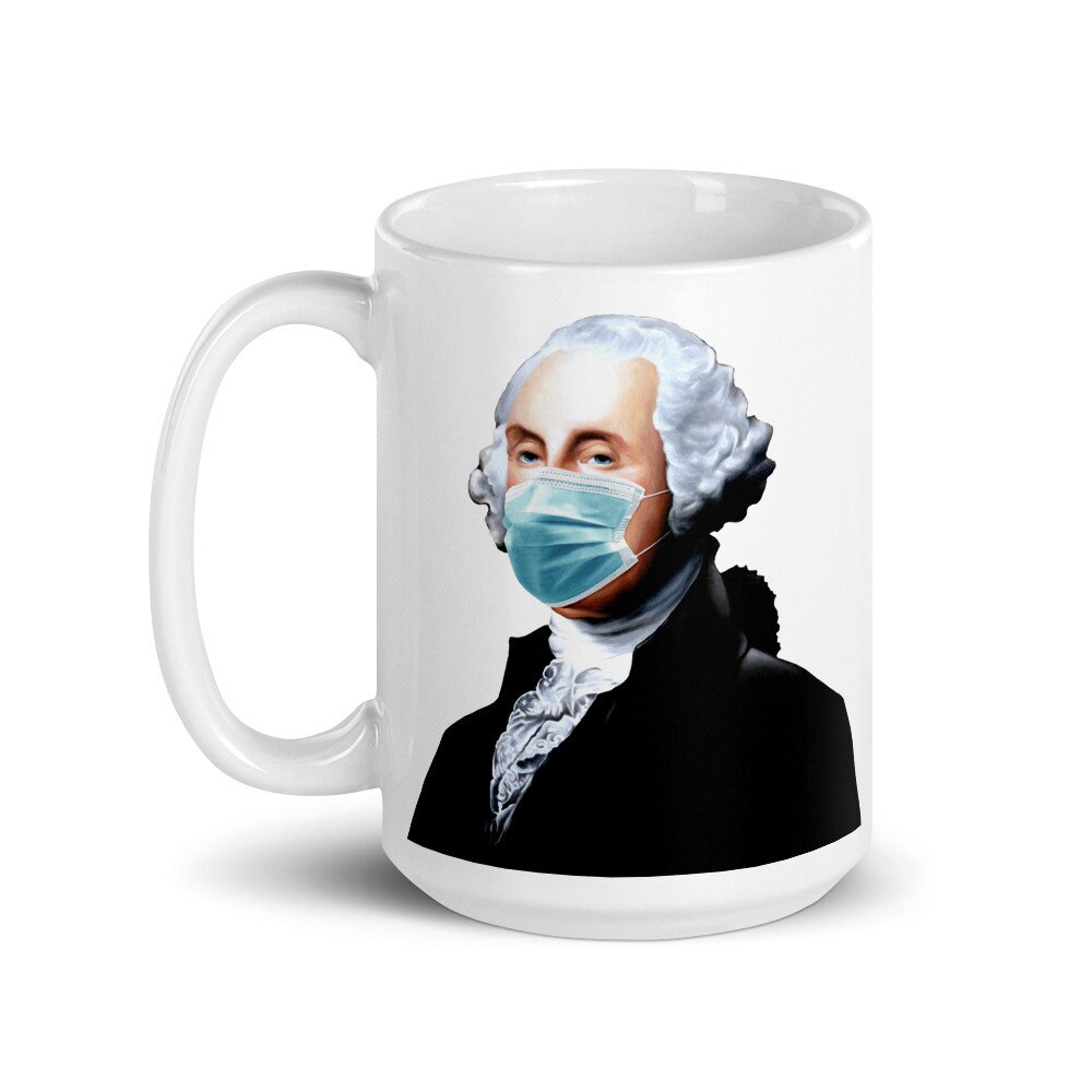 George Washington Mug Washington Face Mask Mug Washington - Etsy