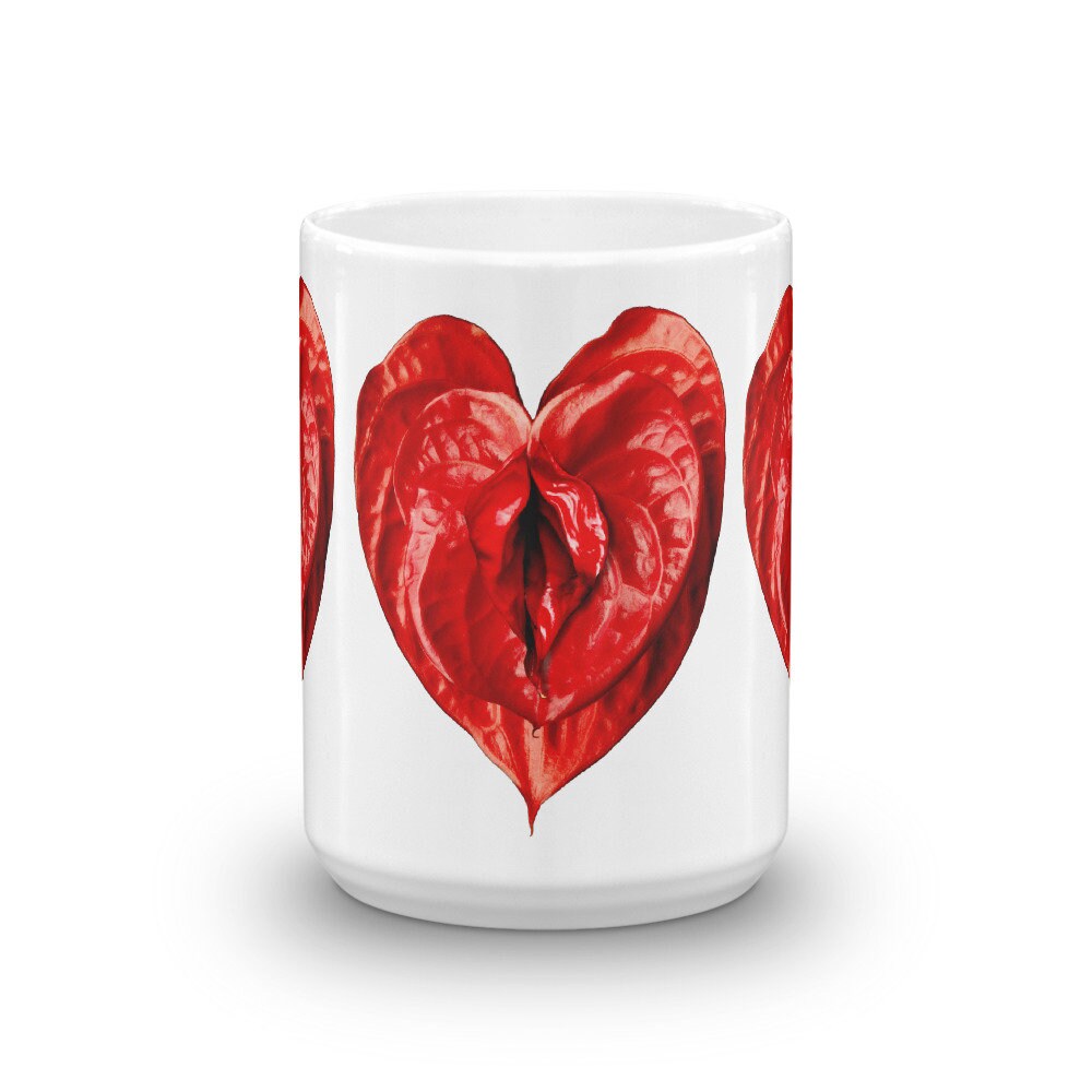 Vonflora Eroflowers Anthurium Heart Mug Suggestive Flower - Etsy