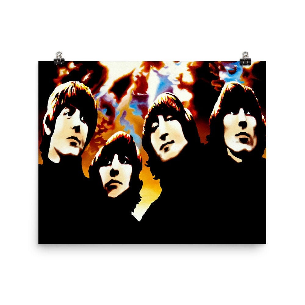 The Beatles Print Wall Art Beatles Poster Rubber Soul Art - Etsy