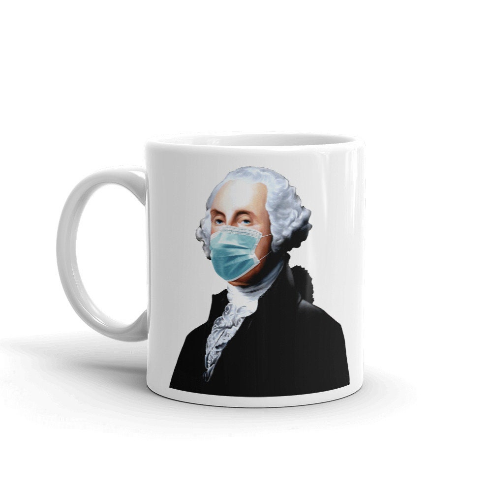 George Washington Mug Washington Face Mask Mug Washington - Etsy