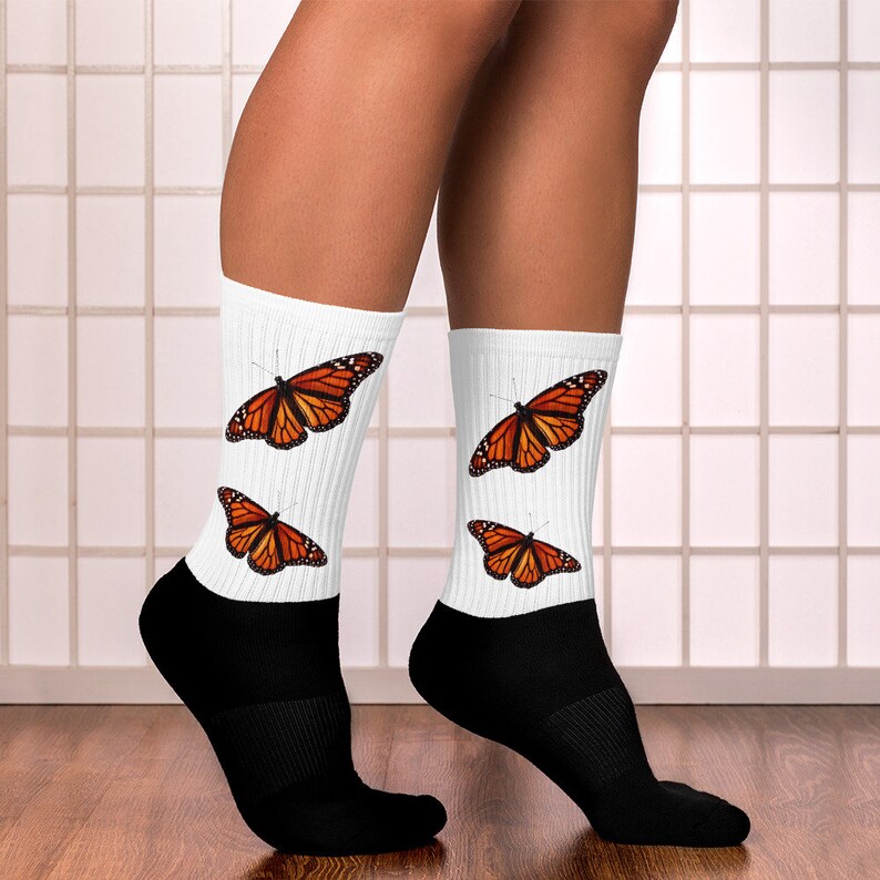 Butterfly Socks Monarch Butterfly Socks - Etsy