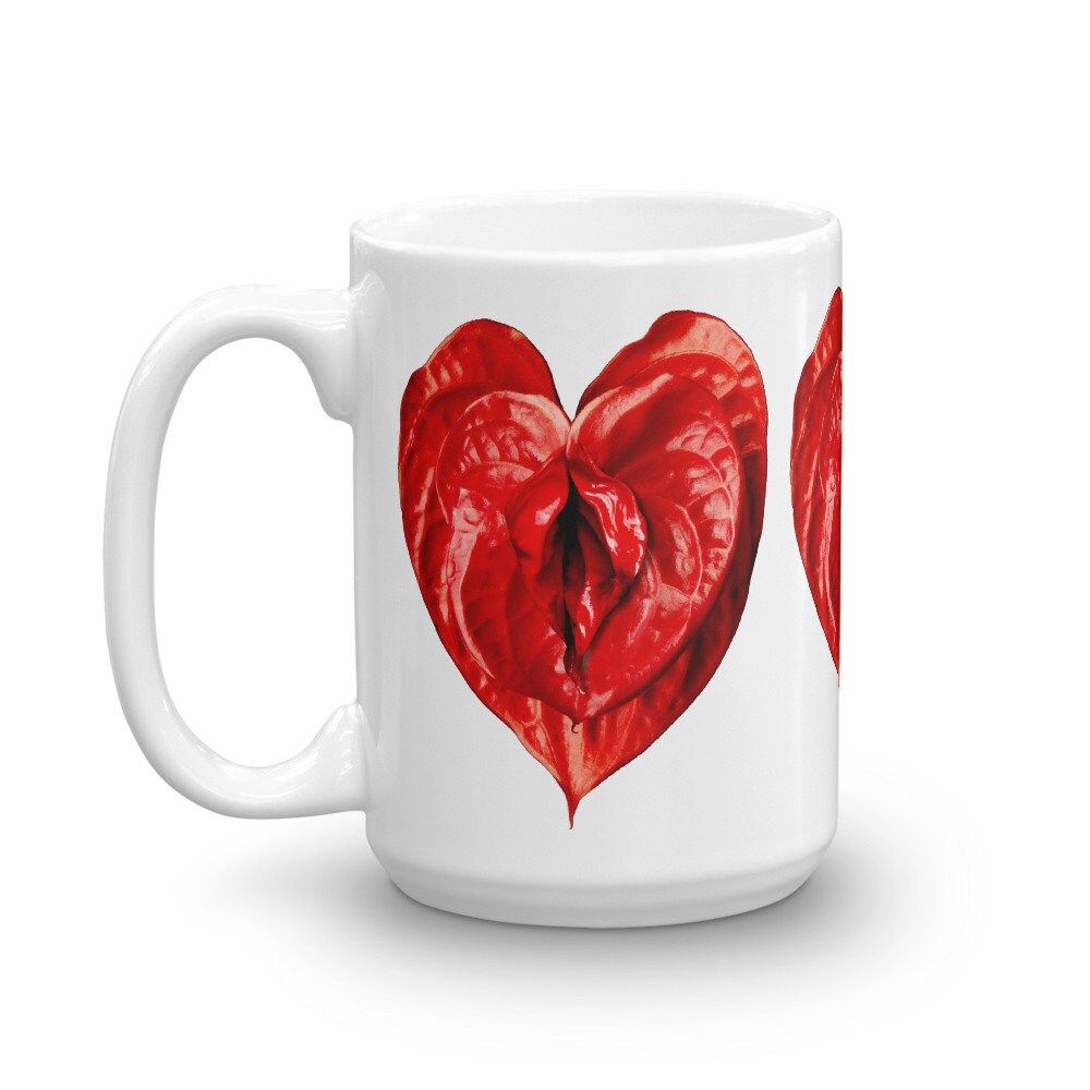 Vonflora Eroflowers Anthurium Heart Mug Suggestive Flower - Etsy