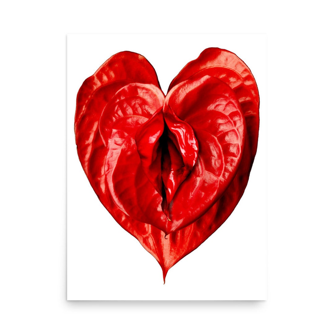 Vonflora Eroflower Anthurium Print Anthurium Heart Flower Print ...