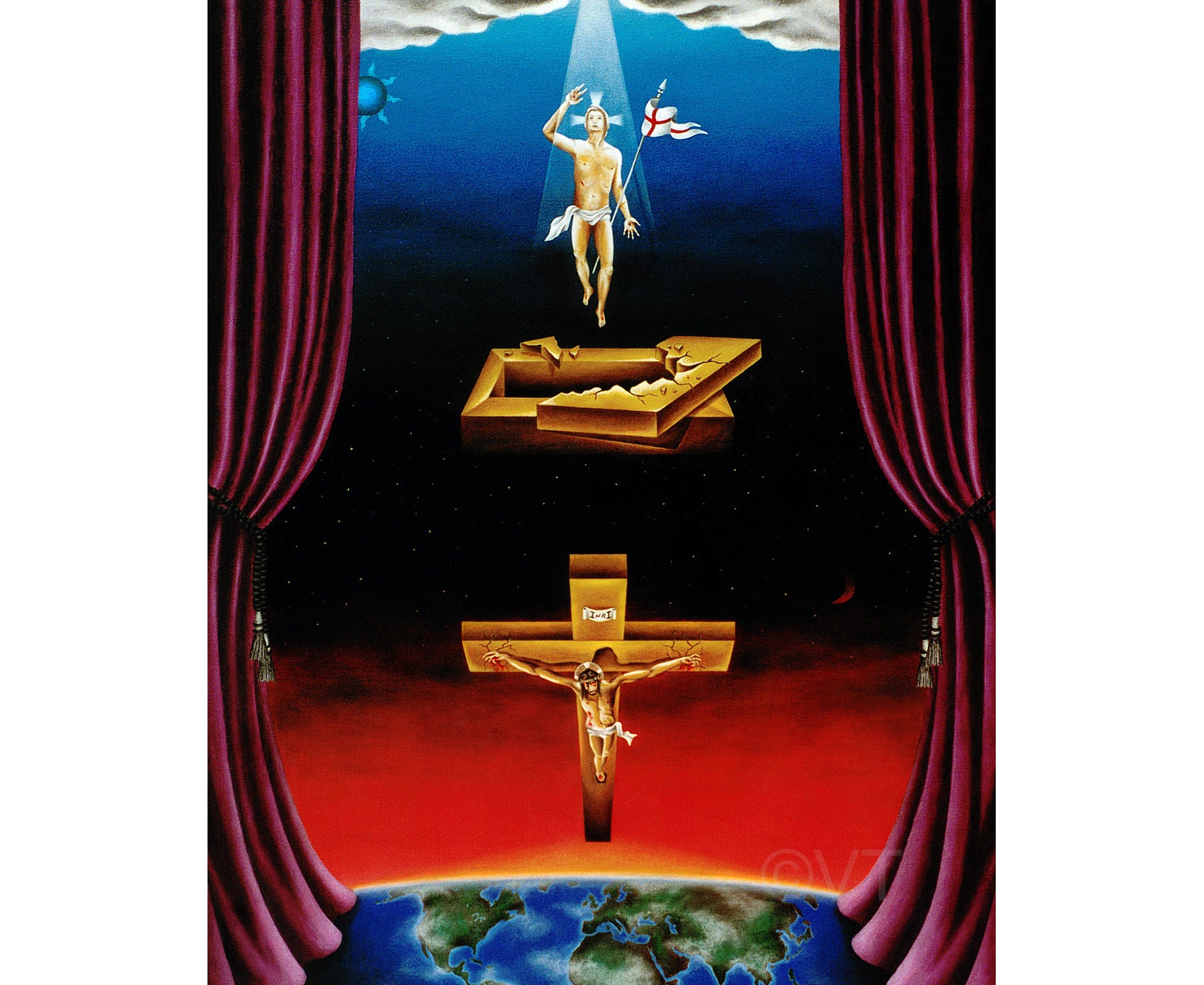Instant Download Printable - Surreal Christian Jesus Crucifixion ...