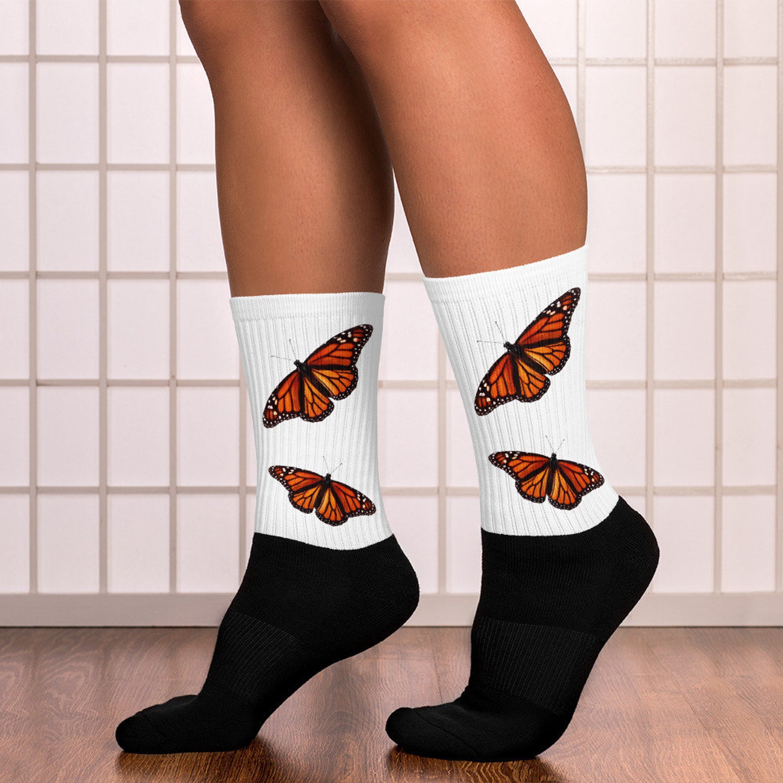 Butterfly Socks Monarch Butterfly Socks - Etsy
