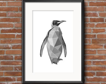 Penguin art | Etsy