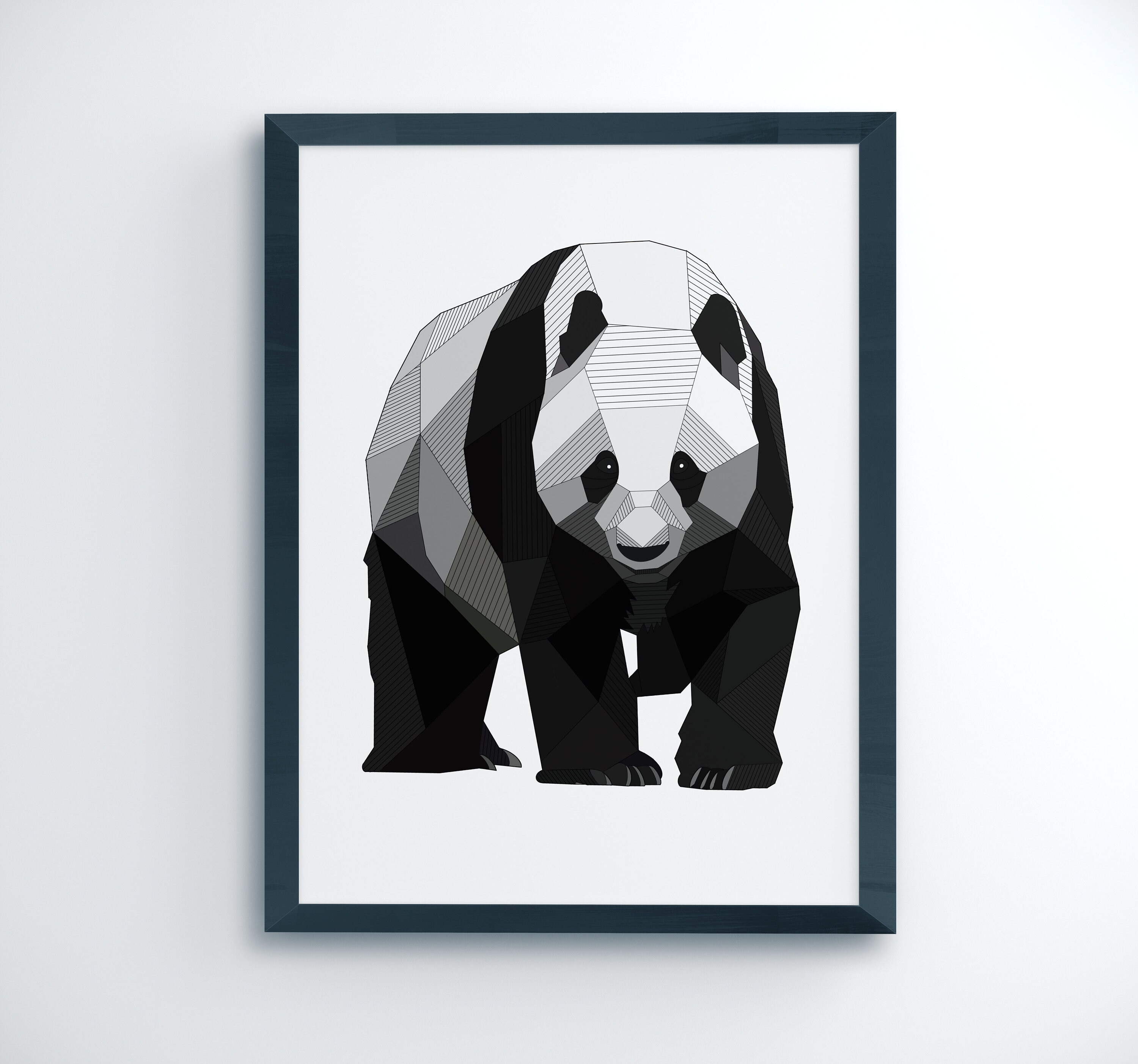 The Giant Panda Abstract Art Print, Wall Art, Home Decor, Panda Cub ...