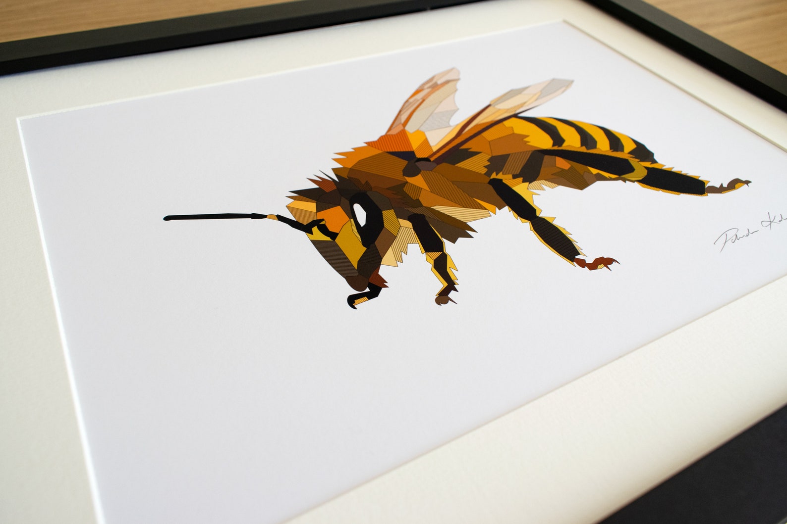The Honey Bee Abstract Digital Art Print Wall Art Wall - Etsy
