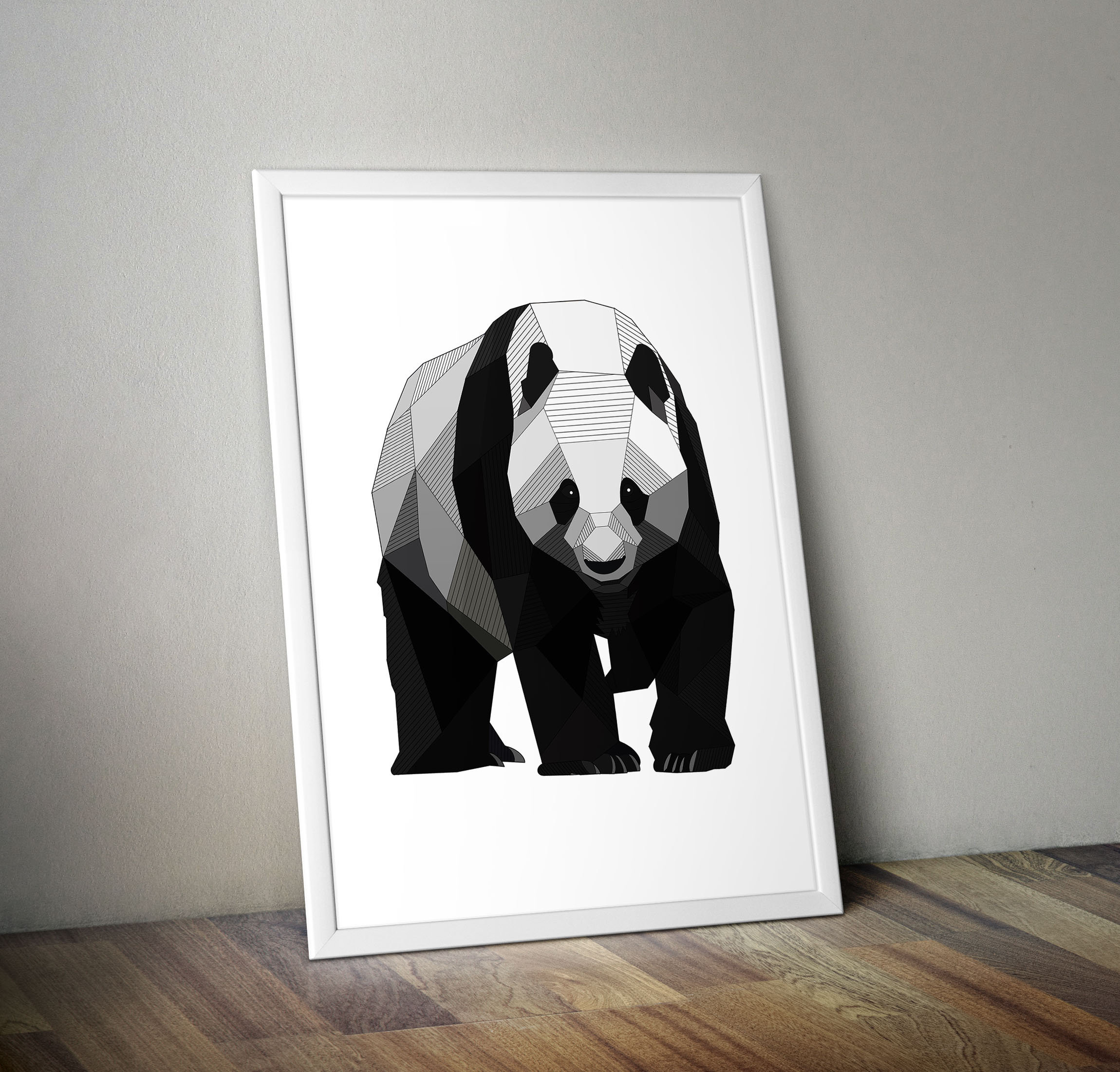 The Giant Panda Abstract Art Print, Wall Art, Home Decor, Panda Cub ...