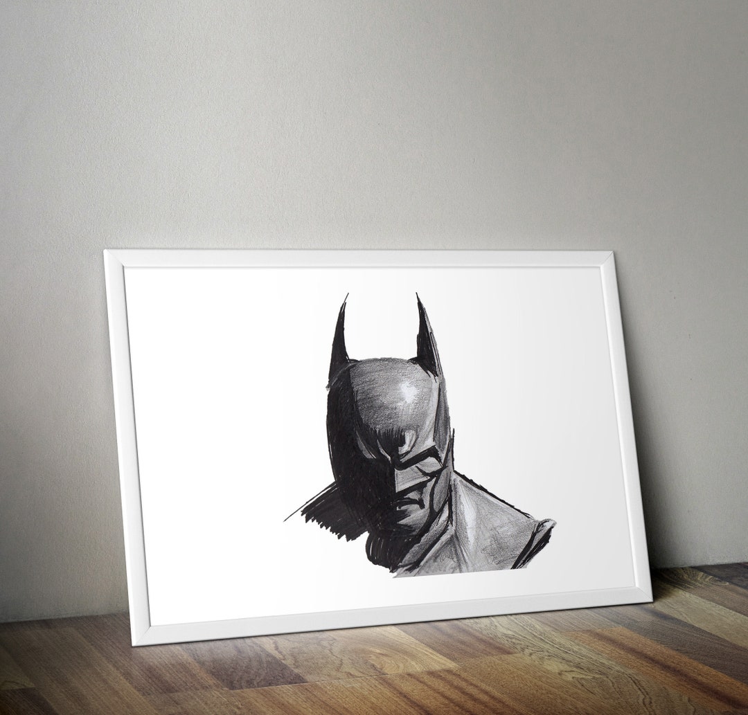 Batman Fine Art Print, Superhero, Wall Hanging, Wall Art, Bedroom, Home ...