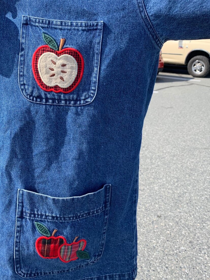 Fruit Pattern Denim Jacket - Etsy