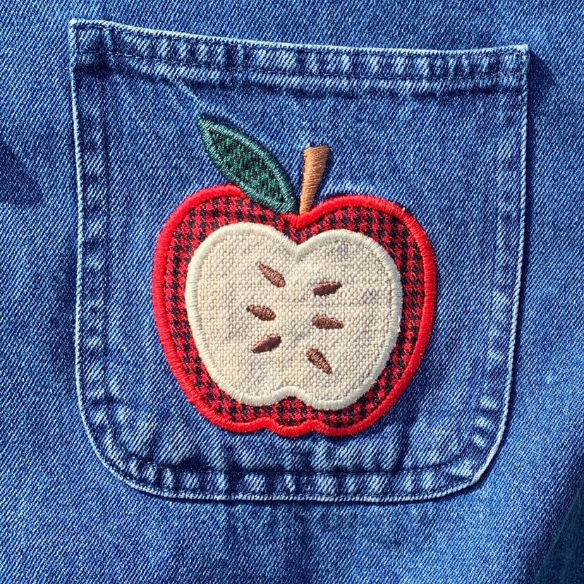 Fruit Pattern Denim Jacket - Etsy